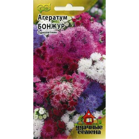 Семена Агератум Бонжур *, смесь 0,1 г Уд. с. купить в Москве по низкой ...